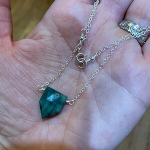 Ruby Necklace, Ruby Triangle Shaped Necklace, Gemstone Bar Necklace ...