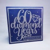 60th Anniversary SVG 60 Diamond Years SVG Cake Topper 60th Wedding ...