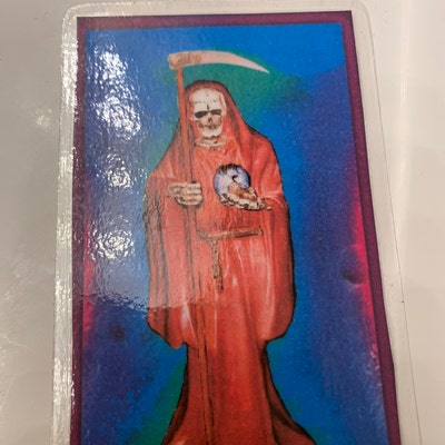 Santa Muerte / Holy Death Prayer Cards Heavy Laminate hand-made English ...