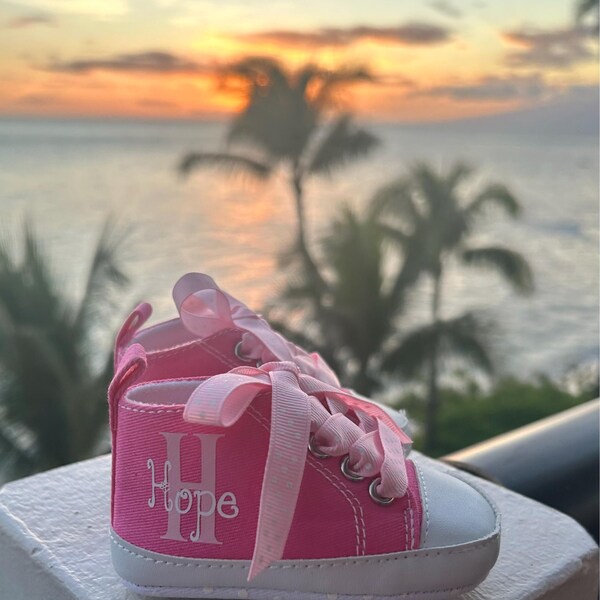 Baby Girl Shoes, Personalize Baby Gift, Baby Girl, Baby Shoes Girl ...