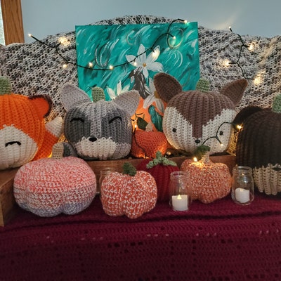CROCHET PATTERN Bundle X Woodland Critter Pumpkins, English PDF ...