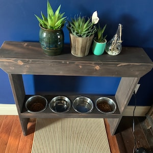 Console Table, Cat Feeding Station, Cat Feeding Table, Console Table, 4 ...