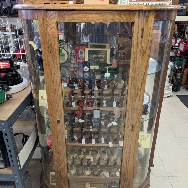 Solid Oak Pipe Display Stand - Etsy