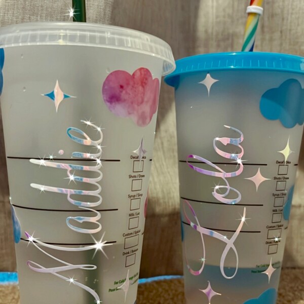 Starbucks Cloud Reusable Cold Cups With Straw/hot Cup With Lid and ...