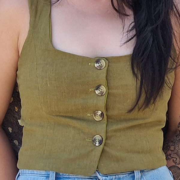 Fitted Reversible Vest PDF Sewing Pattern, Sizes 0-12, Digital Sewing ...