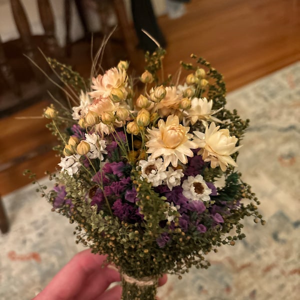 Small Dried Flower Bouquets Mini Wild Flower Bouquets, Preserved Bud ...
