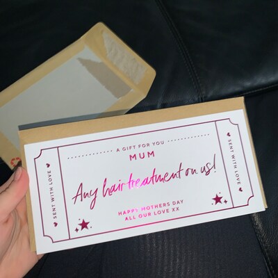 Gift Golden Ticket Foiled Voucher Personalised Ticket - Etsy