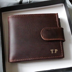 Personalised Tri Fold Leather Wallet With RFID - Etsy