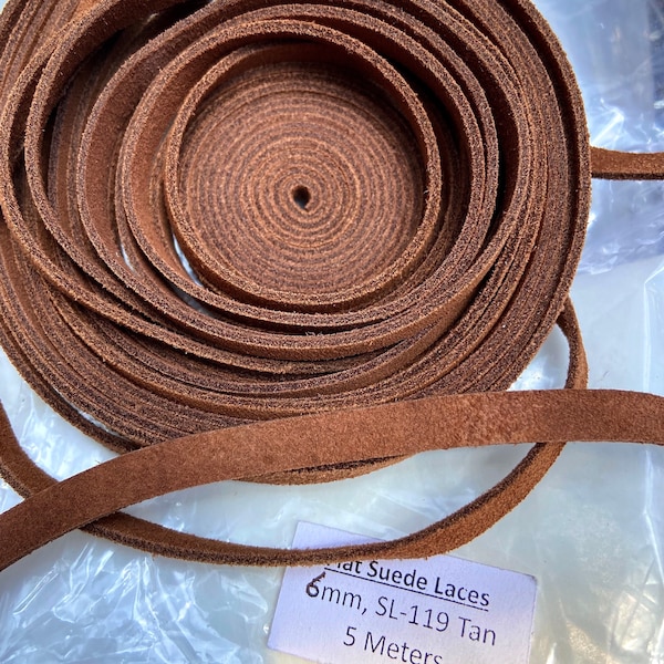 Flat Suede Leather Cord: 3mm 4mm 5mm 6mm Beading Weaving Coiling ...