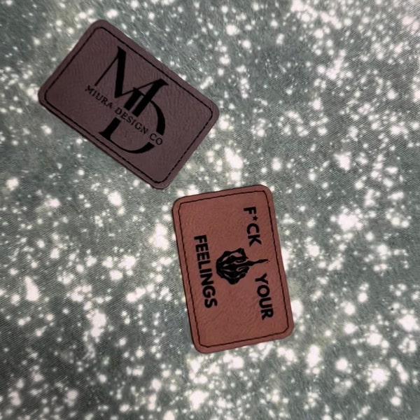 Blank Leather Hat Patches, Rectangle Laserable Leatherette Patch With ...