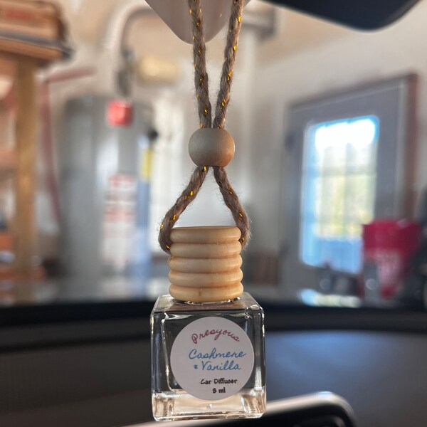 Hanging Car Diffuser Bottle, EMPTY - DIY Glass Car Freshener, Premium ...