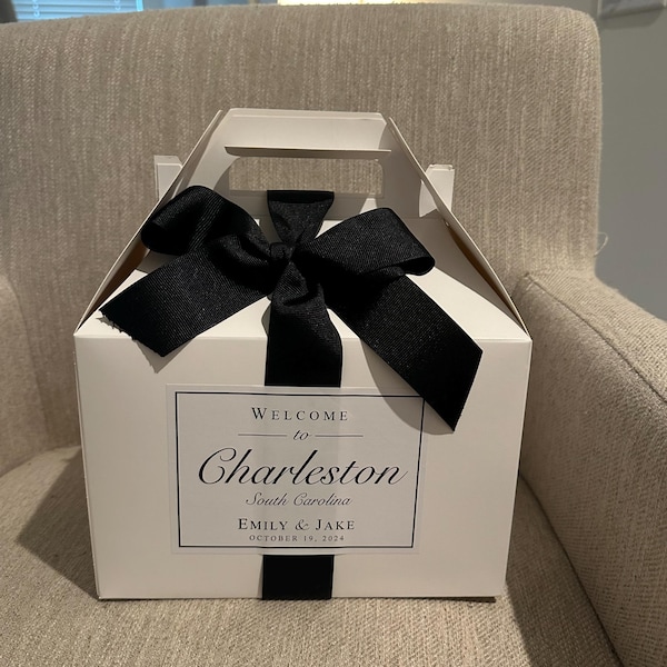 Classic Wedding Welcome Boxes for Hotel Guests Welcome to Our Wedding ...