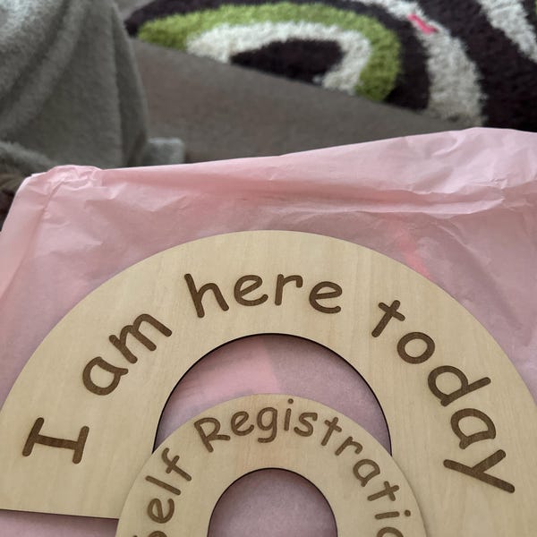 Reversible Self Registration Board, Titles and Name Discs. Whiteboard ...