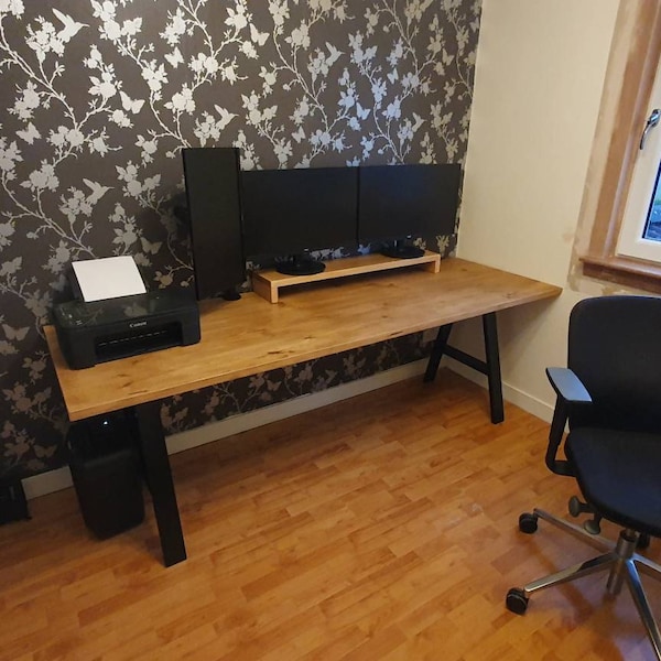Bespoke Rustic Gaming Desk With A Frame Industrial Legs - Etsy