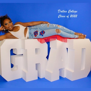 Large GRAD Table Base Foam Letters 30 Tall and 8 Deep Letters ...