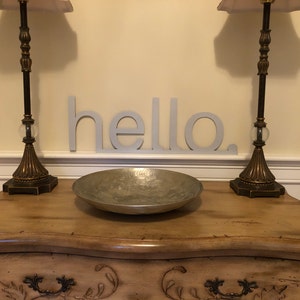 Metal Hello Sign, Welcome Metal Sign, Hello Door Metal, Vertical Wall ...