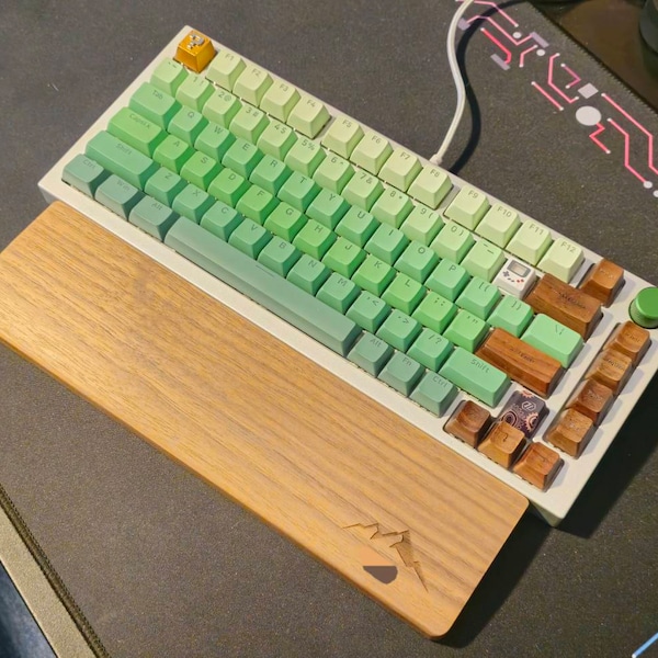 Personalized Luxurious Walnut Keyboard Wrist Rest, Mechanical Keyboard ...