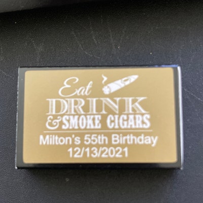 Birthday BULK Matches Set of 50, Eat Drink & Smoke Cigars Personalized ...