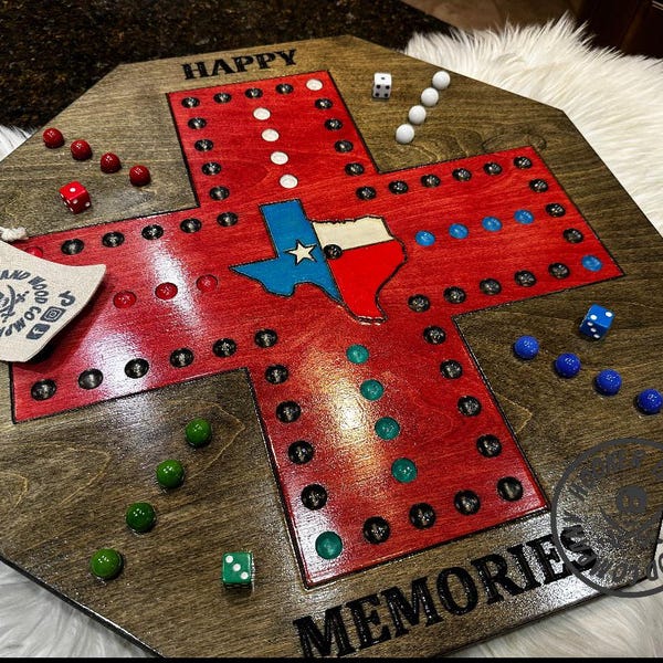 Personalized Texas Wahoo Board Game — Lone Star Edition With Dice ...