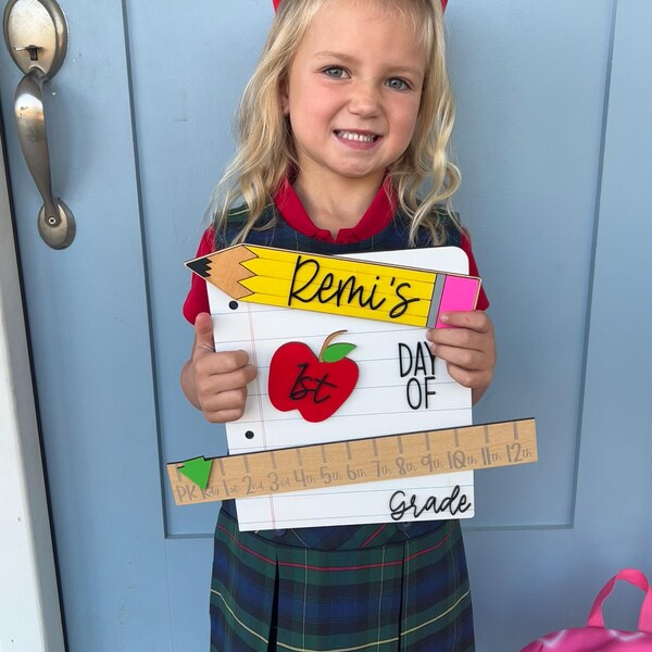 Back to School Personalized Interchangeable Sign - Etsy