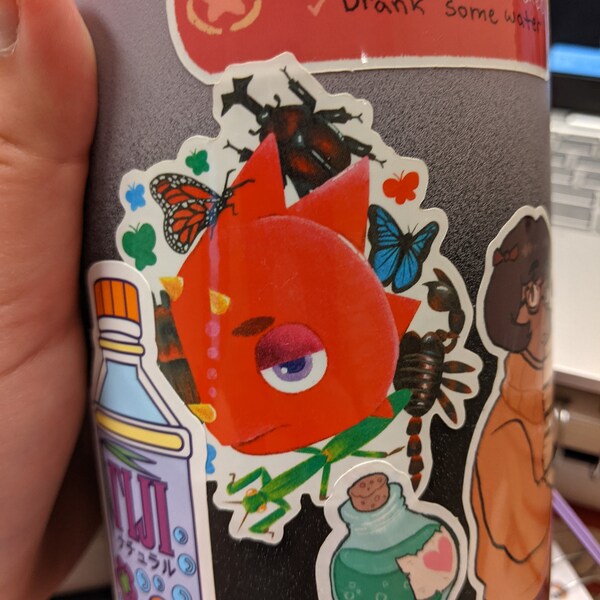 Flick Sticker, Illustrated Vinyl Sticker, Kawaii Videogame Art, Cute ...