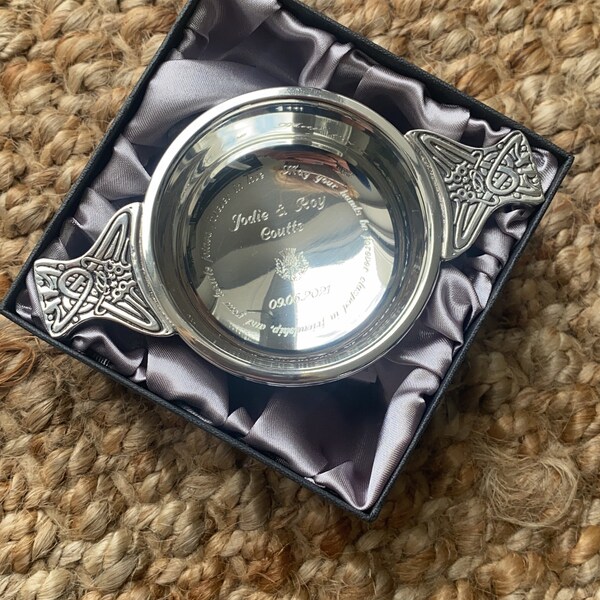 Scottish Quaich Custom Engraved Quaich Personalised Engraved Quaich ...