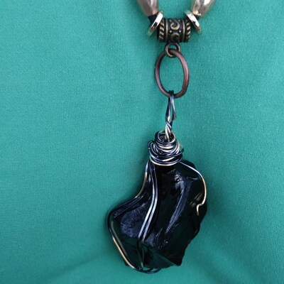 Merlin Green Andara With a Ethnic Cloth Necklace gold Rush Theme 18 ...