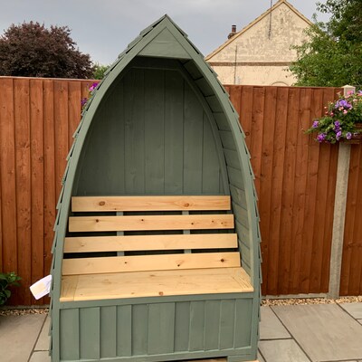Boat Shaped/gothic Single Seat Garden Bench/arbour-delivered ...