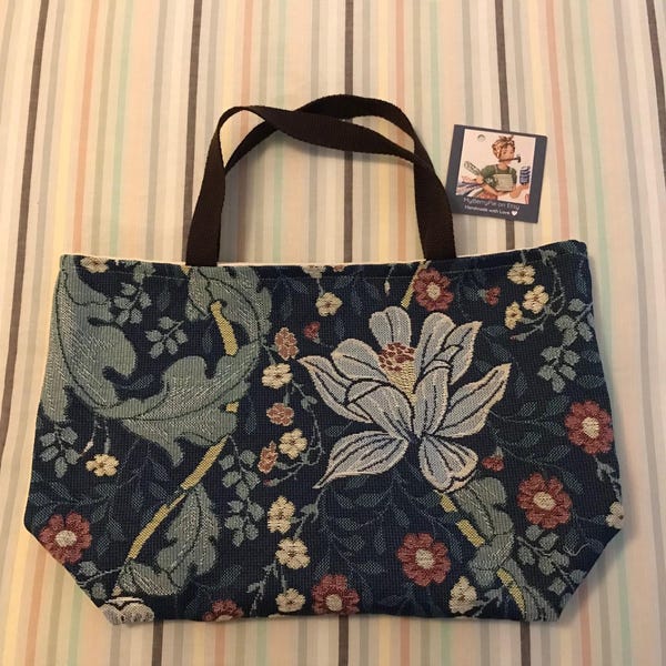 Patchwork Small Drawstring Bag / Linen Bag Small / Project Bag / Travel ...