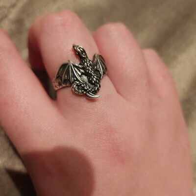 Sterling Silver Ring Baby Dragon Cute Dragon Ring Dragon - Etsy