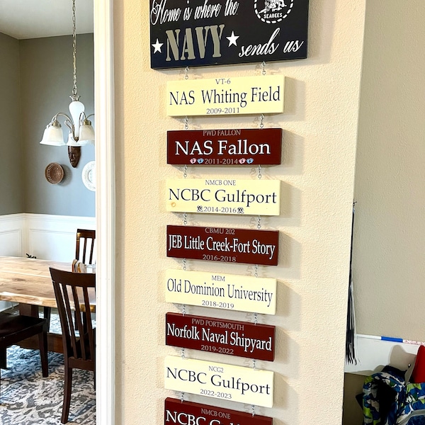 Marine Corps Décor USMC Duty Station Sign Military Retirement Gift for ...