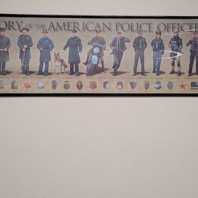 History of the American Police Officer Print, Law Enforcement Poster ...