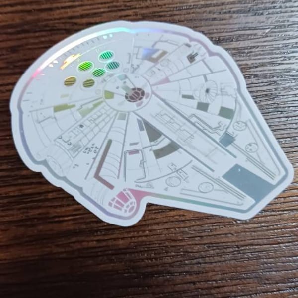Millennium Falcon Holographic Sticker: Star Wars Vinyl Decal - Etsy