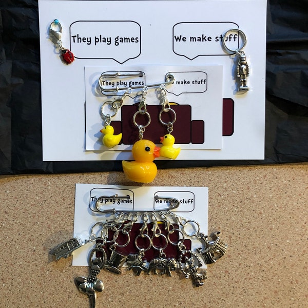 Peter Pan Stitch Markers and Bonus Hook Progress Keeper - Etsy Australia