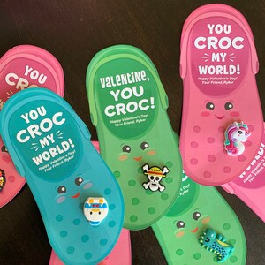 Shoe Charm Valentine, Clog Shoe Valentine, Valentine Printable, Kids ...