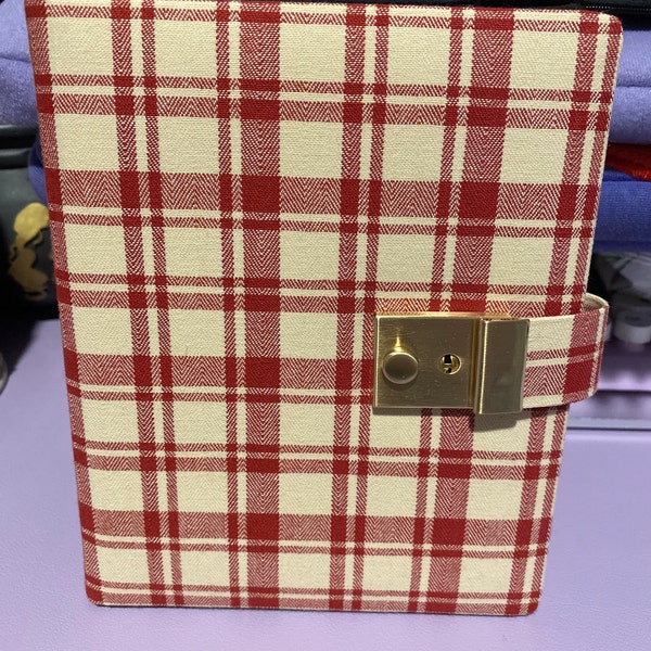 Anne Frank Set: Diary and Mini Photo Album in Red and Beige Checked ...
