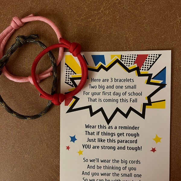 First Day of School Bracelets - Family Set of 3 Bracelets- Parents and ...
