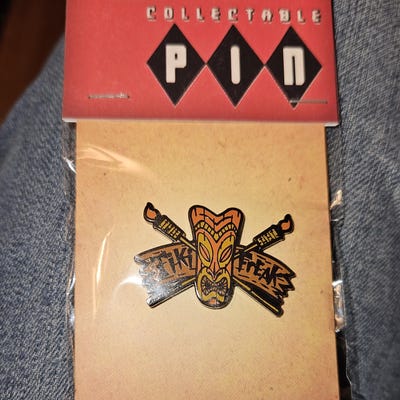 Vintage Inspired Tiki Bar Enamel Lapel Pin - Etsy