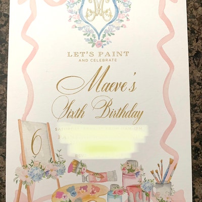 Watercolor Art Party Invitation Art Party Invitation - Etsy