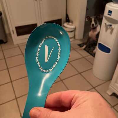 Personalized Spoon Rest Monogram Spoon Holder Mom / Grandma / Dad's ...