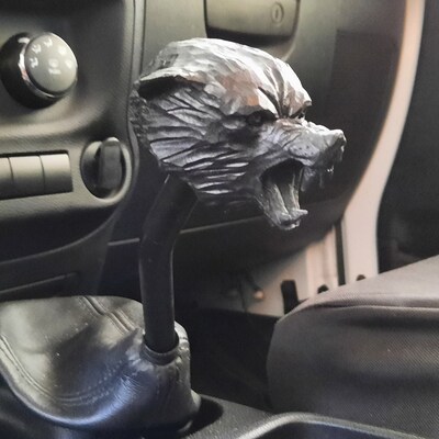 Black Wolf Gearshift Knob or Walkingstick Head - Etsy