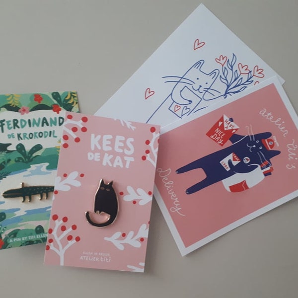 Pink A4 Sad Cat Poster - Etsy