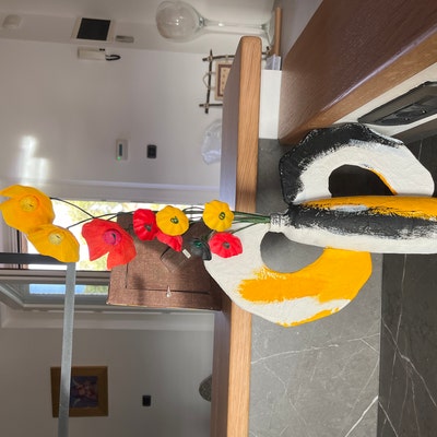 Wall Art Panel, White Paper Mache 3D Wall Art Panel, Wall Decoration ...