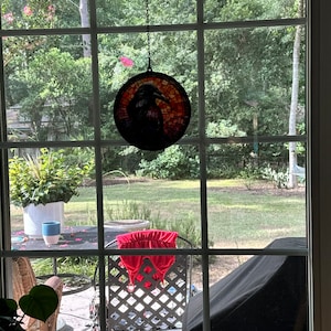 Werewolf Stained Glass Window Cling Werewolf Window Film Werewolf ...