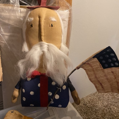 Flag Sam Epattern...primitive Country Uncle Sam Cloth Doll Craft ...