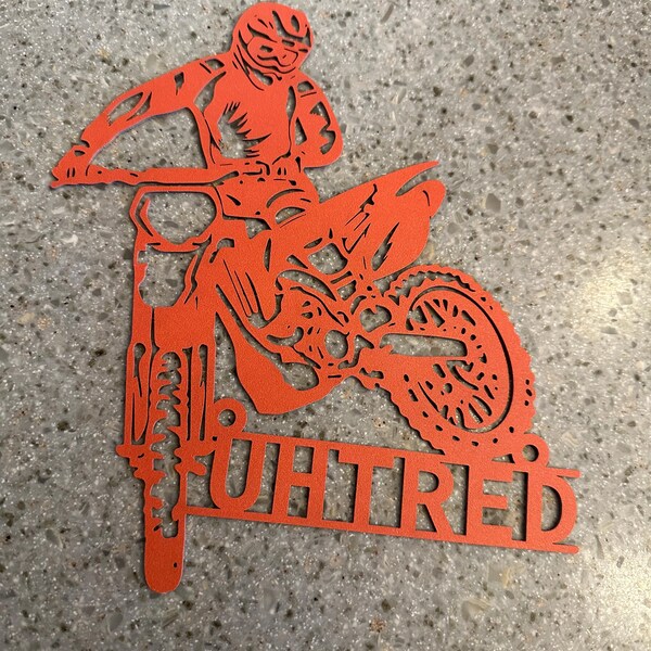 Custom Dirt Bike Metal Sign,dirt Bike Wall Decor,personalized Motorbike ...