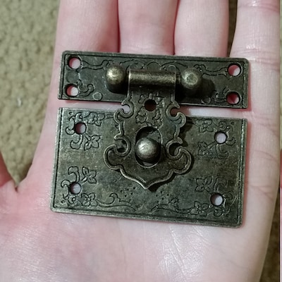 55mm X 47mm Vintage Style Small Box Hardware Lock Latch Box Latches Box ...