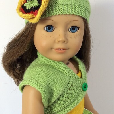PDF Knitting Pattern SS2016-K15. Bella Bolero for 18-inch Dolls Such as ...