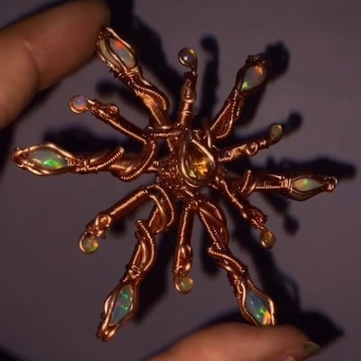 Wire Wrap Tutorial,wire Wrapping Pattern Wirearttutorials Snowflake ...