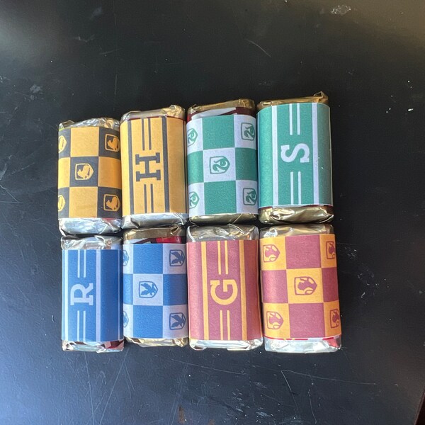 Wizard House Miniature Candy Bar Wrappers for Birthday or Halloween ...